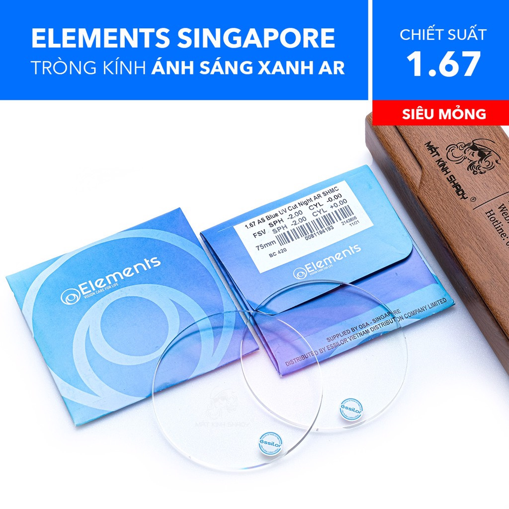 Tròng Kính Elements Singapore | Cập Nhật Bảng Giá 2023