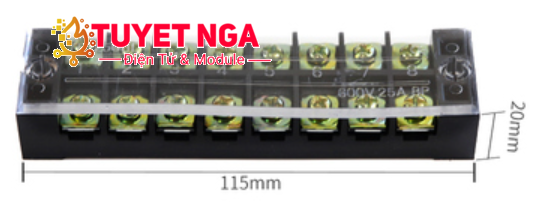 TB-2508 Terminal 8 Cực 25A 600V – ĐIỆN TỬ TUYẾT NGA