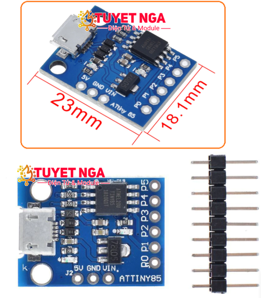 Arduino Attiny85 Micro USB – ĐIỆN TỬ TUYẾT NGA