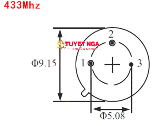R433 Thạch Anh 433Mhz 3 Chân – ĐIỆN TỬ TUYẾT NGA