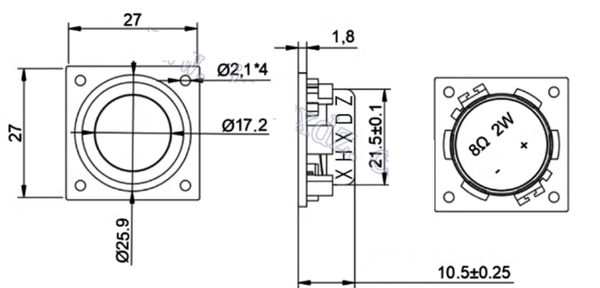 Loa 8R 2W 28mm 87dB – ĐIỆN TỬ TUYẾT NGA