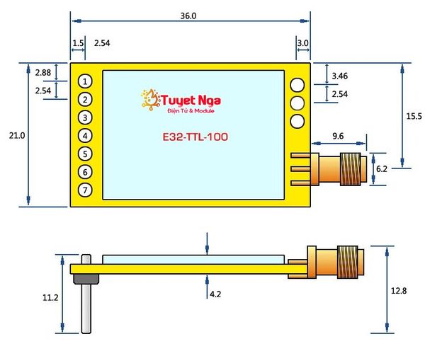 Module Thu Phát RF Lora SX1278 3000m 433Mhz – ĐIỆN TỬ TUYẾT NGA