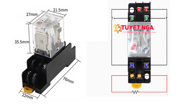 MY2N Relay Trung Gian Omron 220V 5A 8 Chân – ĐIỆN TỬ TUYẾT NGA