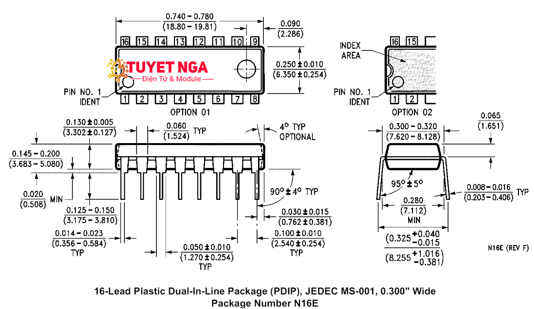 74HC595 IC 74595 Shift Register 1 Element 8 Bit – ĐIỆN TỬ TUYẾT NGA