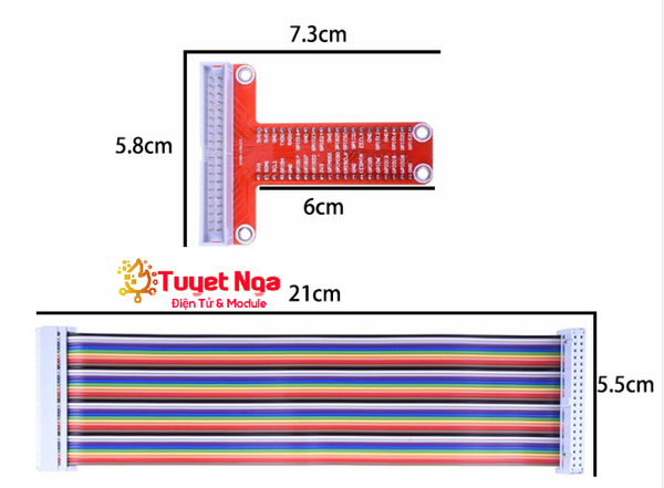 Raspberry Pi T-Cobbler Ra Chân 40 Pin – ĐIỆN TỬ TUYẾT NGA