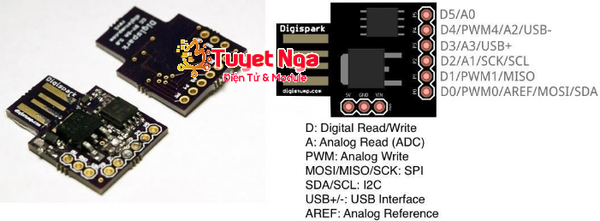Arduino ATTiny85 USB Digispark – ĐIỆN TỬ TUYẾT NGA