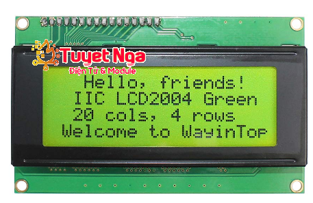 LCD 2004 Xanh Lá Hàn I2C – ĐIỆN TỬ TUYẾT NGA