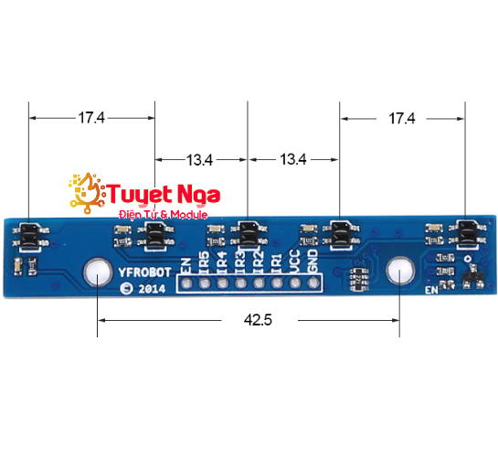 Cảm Biến Dò Line QTR-5RC – ĐIỆN TỬ TUYẾT NGA