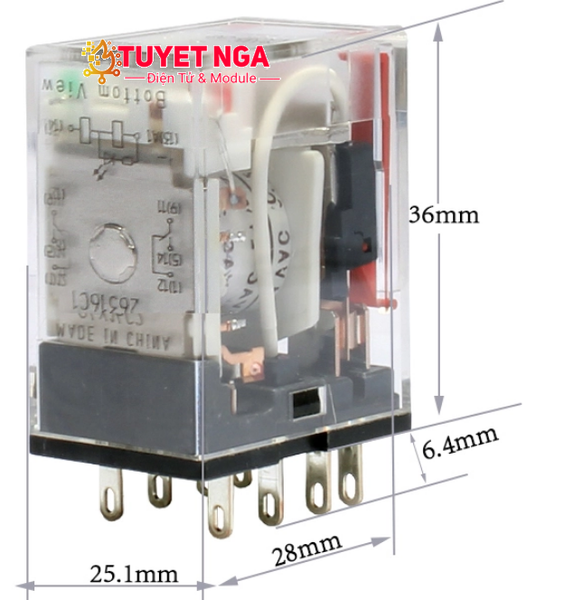 MY2N Relay Trung Gian Omron 220V 5A 8 Chân – ĐIỆN TỬ TUYẾT NGA