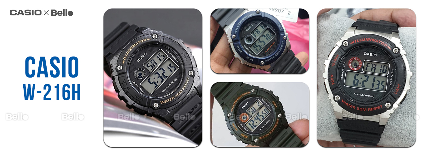 Casio W-216H – Bello HN & TP.HCM