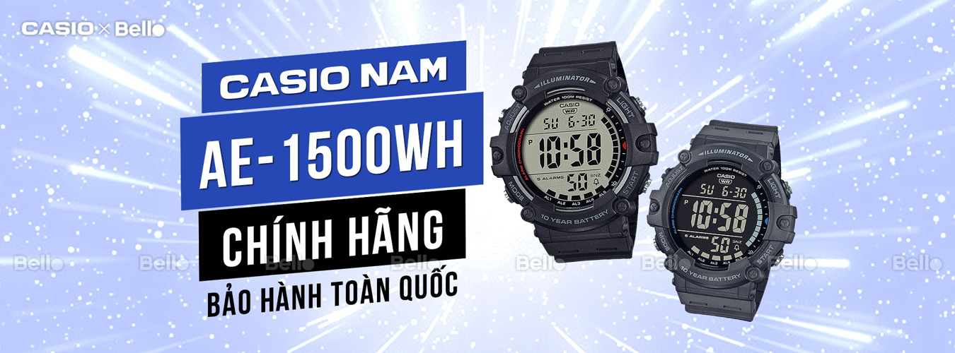 Đồng hồ Casio AE-1500 chính hãng bảo hành toàn quốc! – Bello HN & TP.HCM
