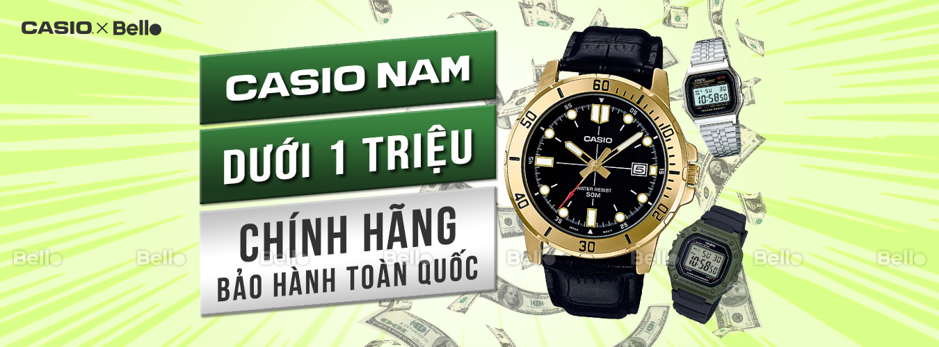 Đồng hồ Casio Nam Giá rẻ Chỉ từ 500k Giảm 15% VIP – Bello HN & TP.HCM