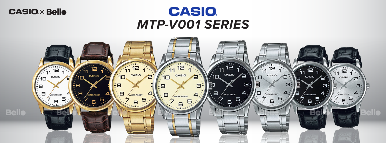 Đồng hồ Casio MTP-V001 Kim Nam phong cách lịch lãm giá rẻ nhất – Bello