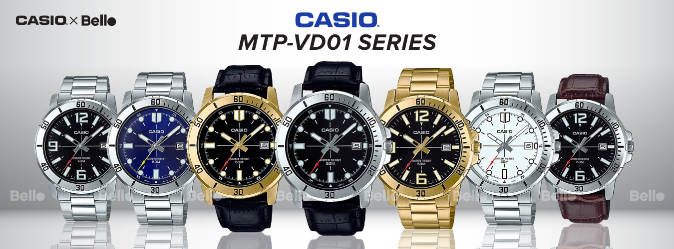 Đồng hồ Casio MTP-VD01 Kim Nam trẻ trung chống nước cực tốt – Bello