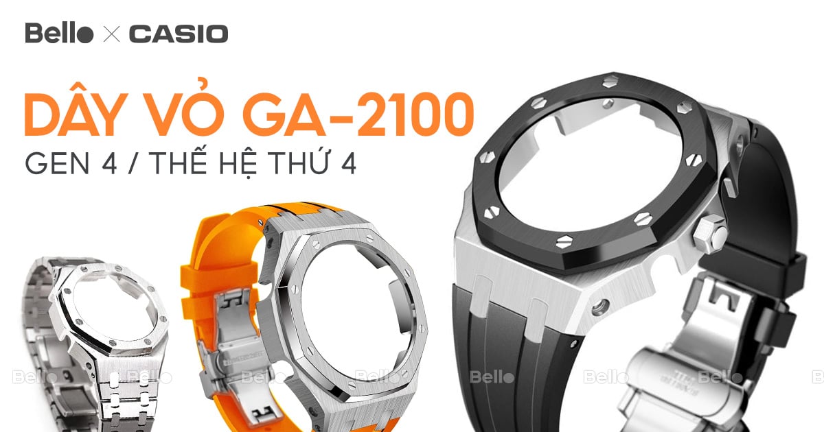 Dây vỏ thế hệ 4 G-Shock GA-2100 AP Custom – Bello HN & TP.HCM
