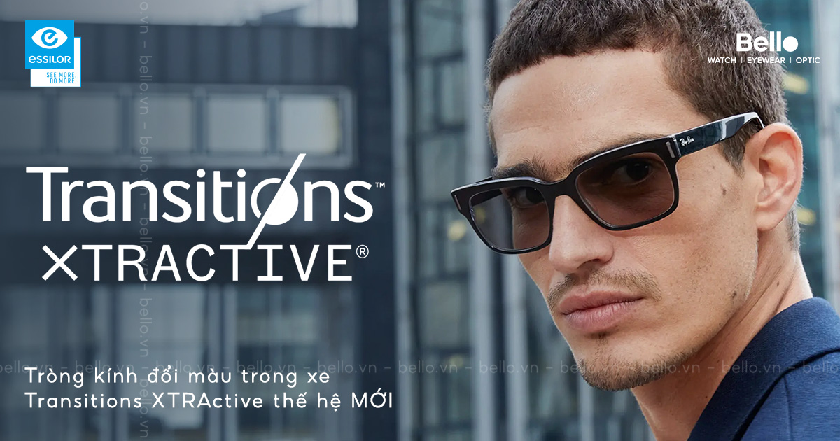 Essilor Transitions XTRActive New Generation - Đổi màu Trong Xe Mới – Bello