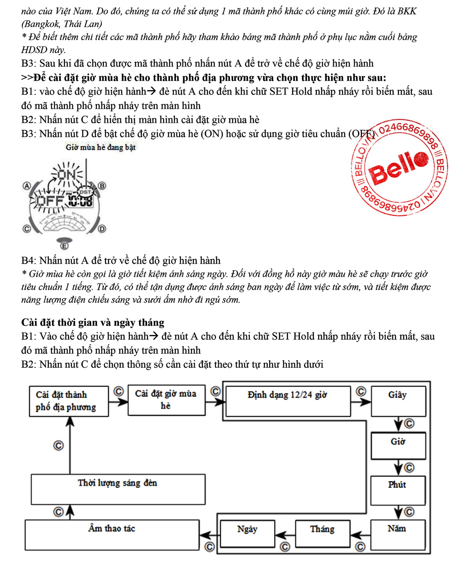 Hướng dẫn sử dụng đồng hồ Casio G-Shock GA-500 - Module 5478 – Bello HN ...