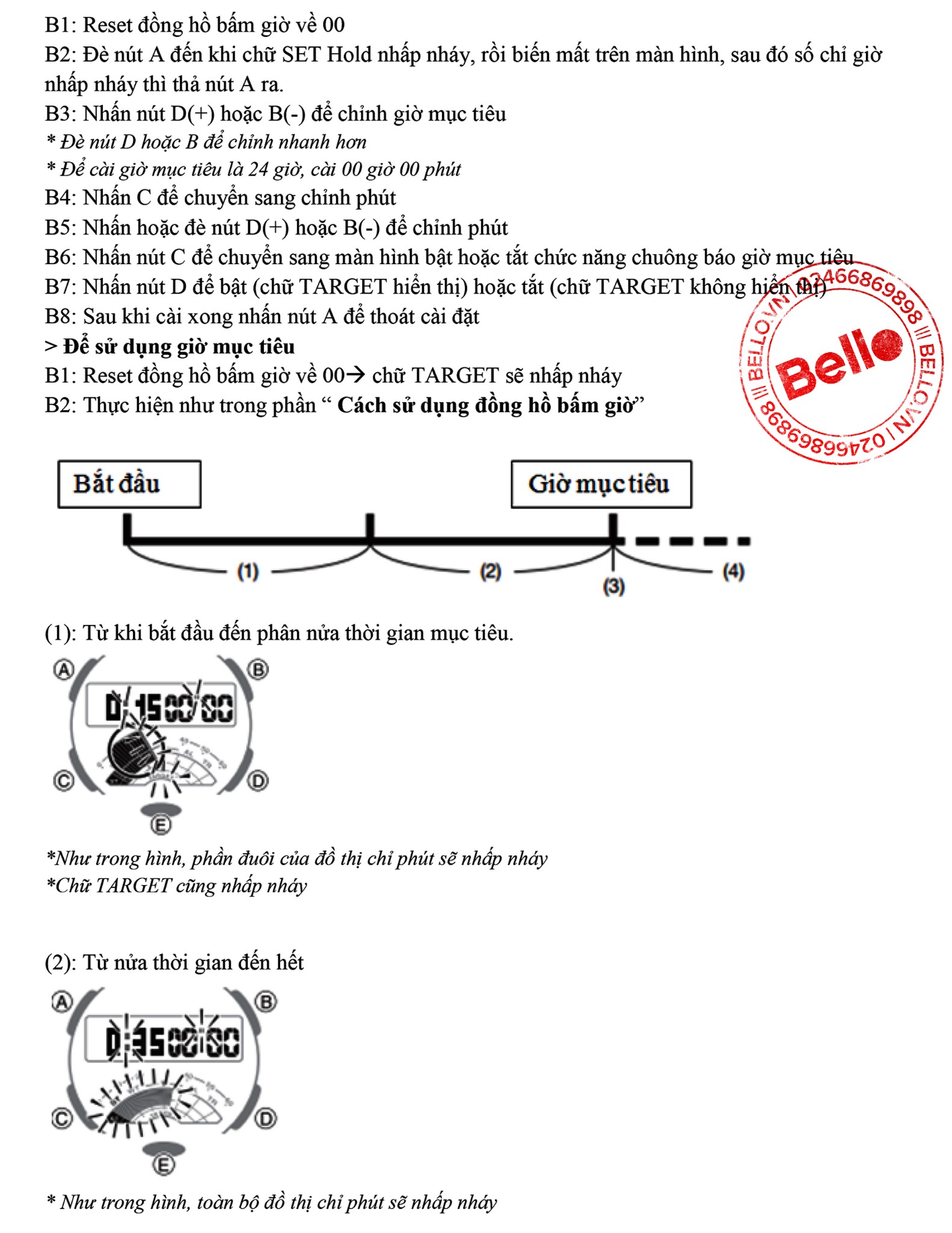 Hướng dẫn sử dụng đồng hồ Casio G-Shock GA-500 - Module 5478 – Bello HN ...