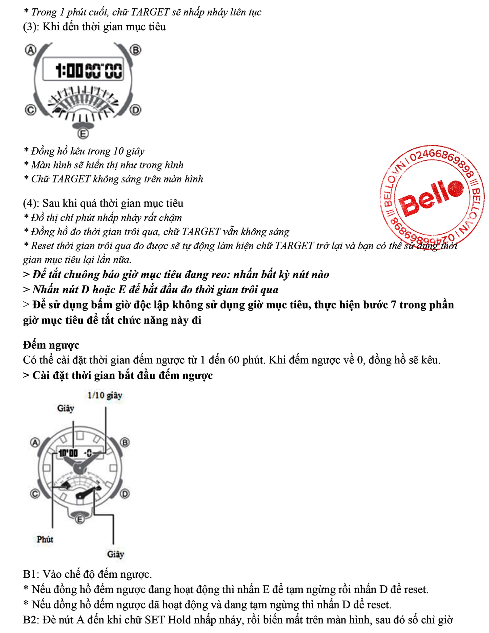 Hướng dẫn sử dụng đồng hồ Casio G-Shock GA-500 - Module 5478 – Bello HN ...