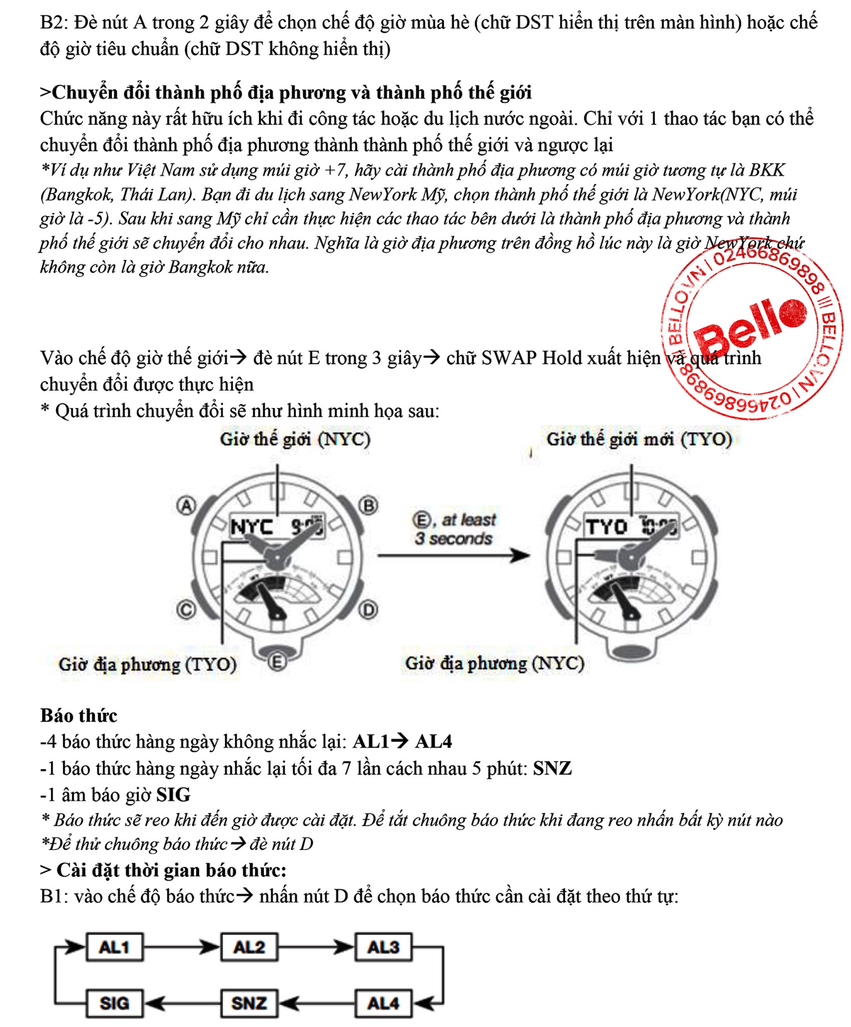 Hướng dẫn sử dụng đồng hồ Casio G-Shock GA-500 - Module 5478 – Bello HN ...