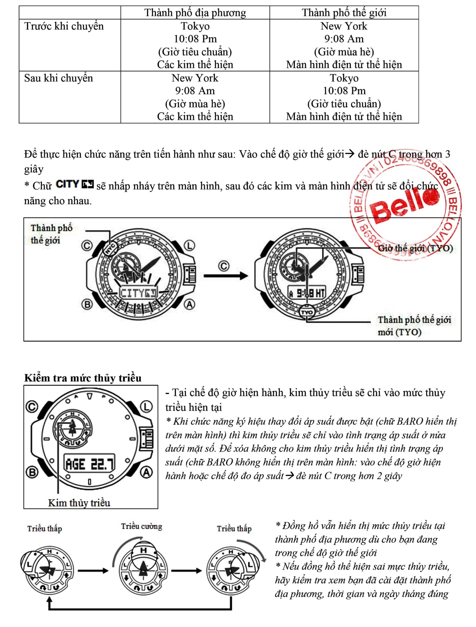Hướng dẫn sử dụng đồng hồ Casio G-Shock GWN-1000 - Module 5371 – Bello ...