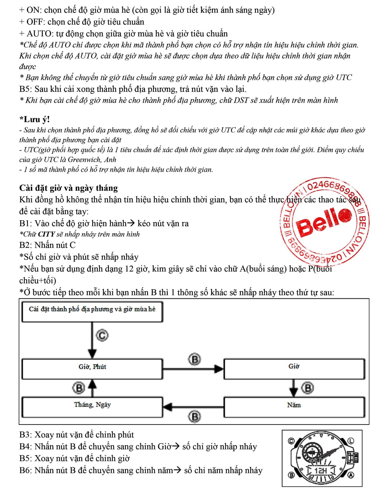 Hướng dẫn sử dụng đồng hồ Casio G-Shock GWN-1000 - Module 5371 – Bello ...