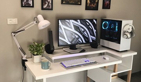 Các góc gaming tone trắng tinh khôi cực đẹp của game thủ Việt – APSHOP.VN