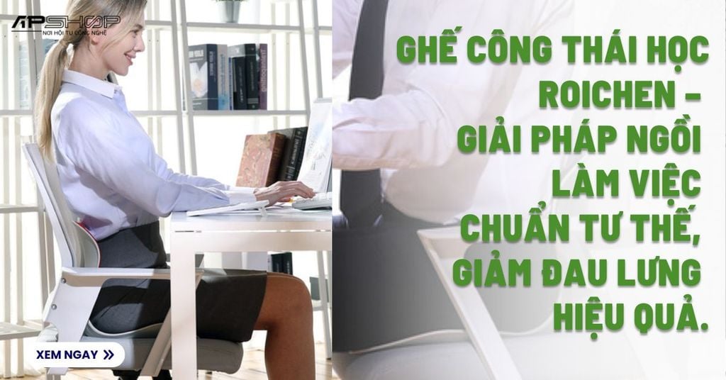 Ghế Công Thái Học Roichen: Giải Pháp Vàng Cho Dân Văn Phòng – APSHOP.VN
