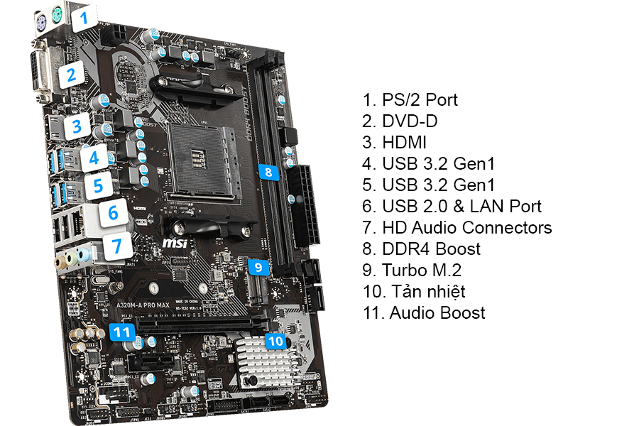 MSI A320M-A PRO MAX – APSHOP.VN