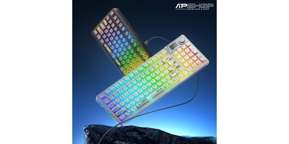 Bàn Phím Cơ Không Dây Aula F98 pro | HotSwap | Trong Suốt | Led RGB ...