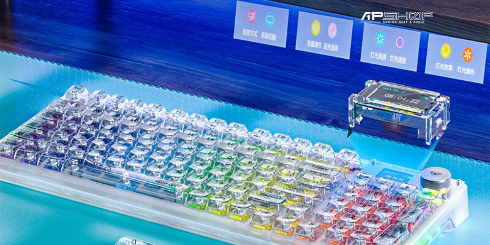 Bàn Phím Cơ Không Dây Aula F98 pro | HotSwap | Trong Suốt | Led RGB ...