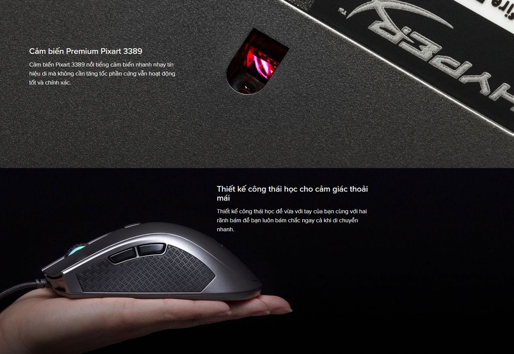 Chuột HyperX Pulsefire FPS Pro 95g - Hàng chính hãng – APSHOP.VN