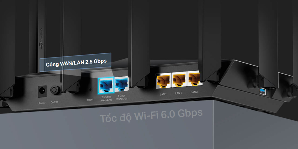 Router TP-Link Archer AX80 WIFI 6 băng tần kép AX6000 2.5GbE | Chính h ...