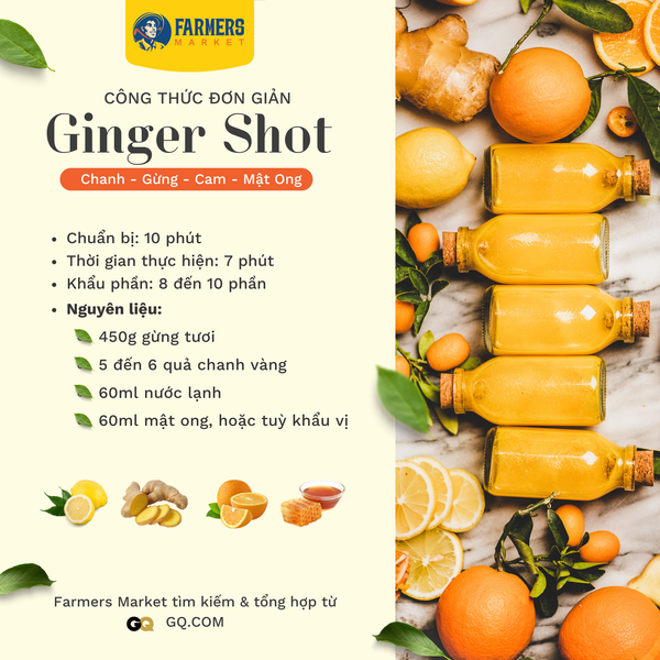 Công Thức Ginger Shot Đơn Giản Tại Nhà! – FARMERS MARKET