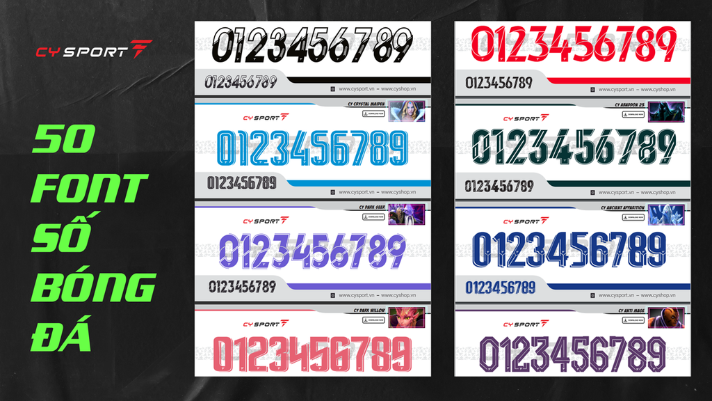 50 FONT SỐ ÁO BÓNG ĐÁ CYSPORT SIÊU ĐẸP MỚI NHẤT – CYPRY.VN