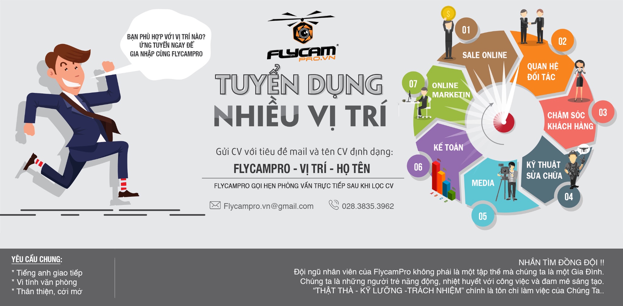 FLYCAMPRO TUYỂN DỤNG – DJI VietNam - Trung Tâm Bảo Hành Uỷ Quyền