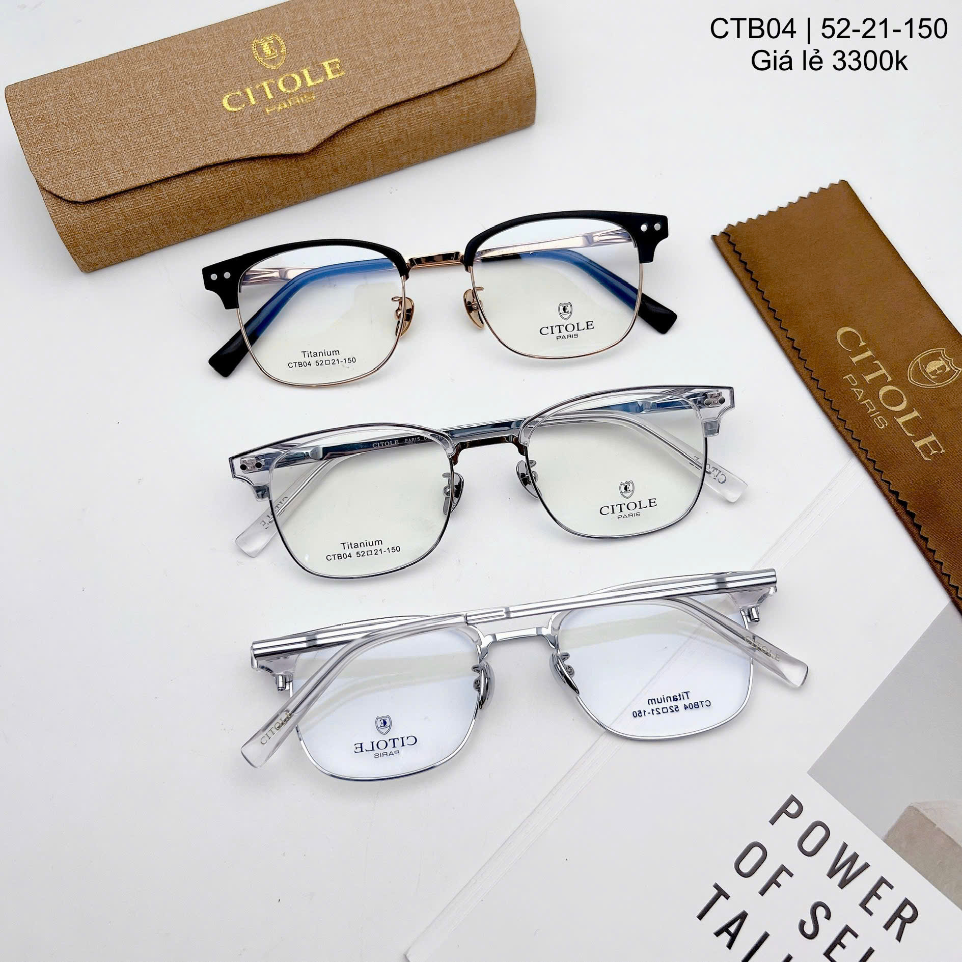 Gọng Kính Citole CTB04 – Thanh Lịch & Đẳng Cấp Với Chất Liệu Titanium ...