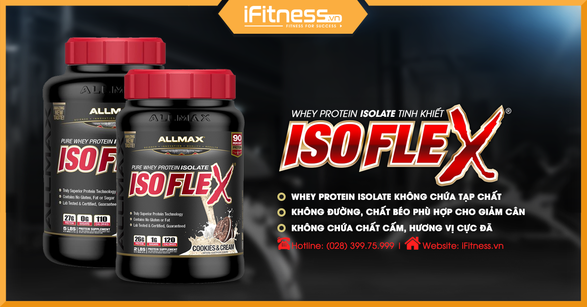 Sữa Tăng Cơ AllMax Nutrition IsoFlex 100% Whey Protein Isolate 907g
