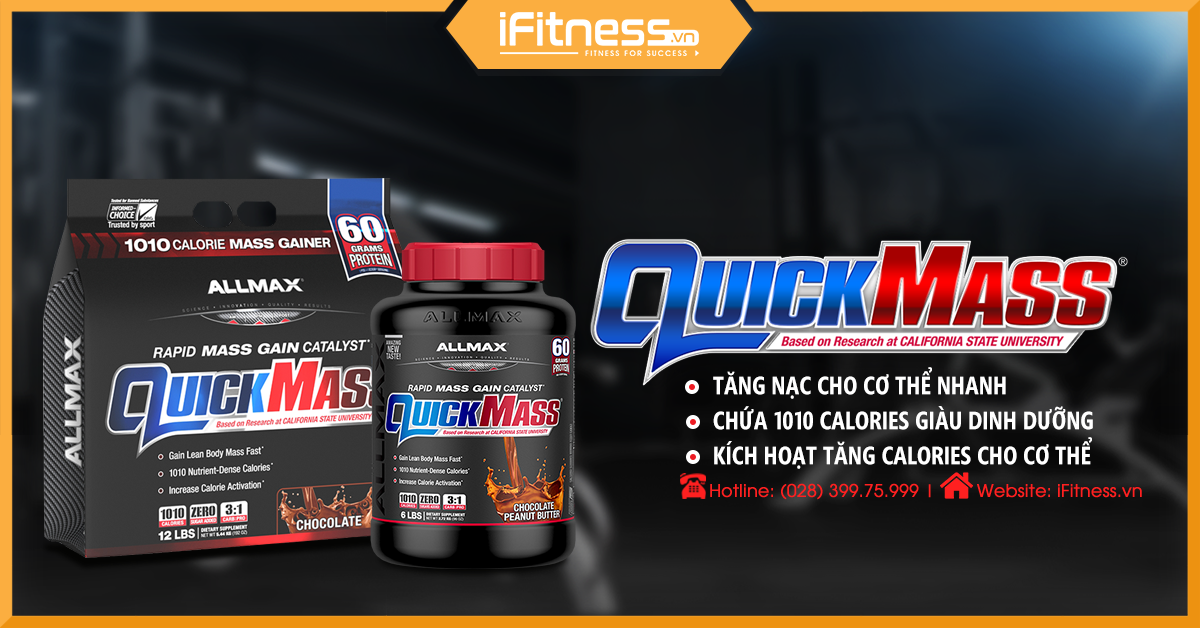 Sữa Tăng Cân Allmax Nutrition Quickmass 5,44kg - Lên 3-4kg/tháng
