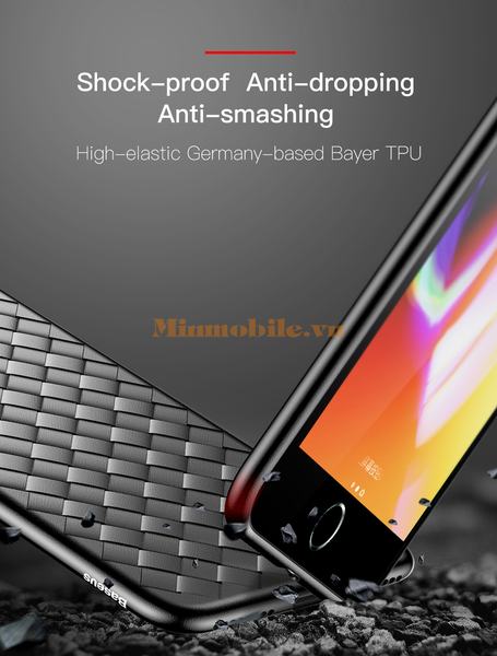 Ốp lưng iPhone 8 Plus Baseus Weaving Case – Min Mobile
