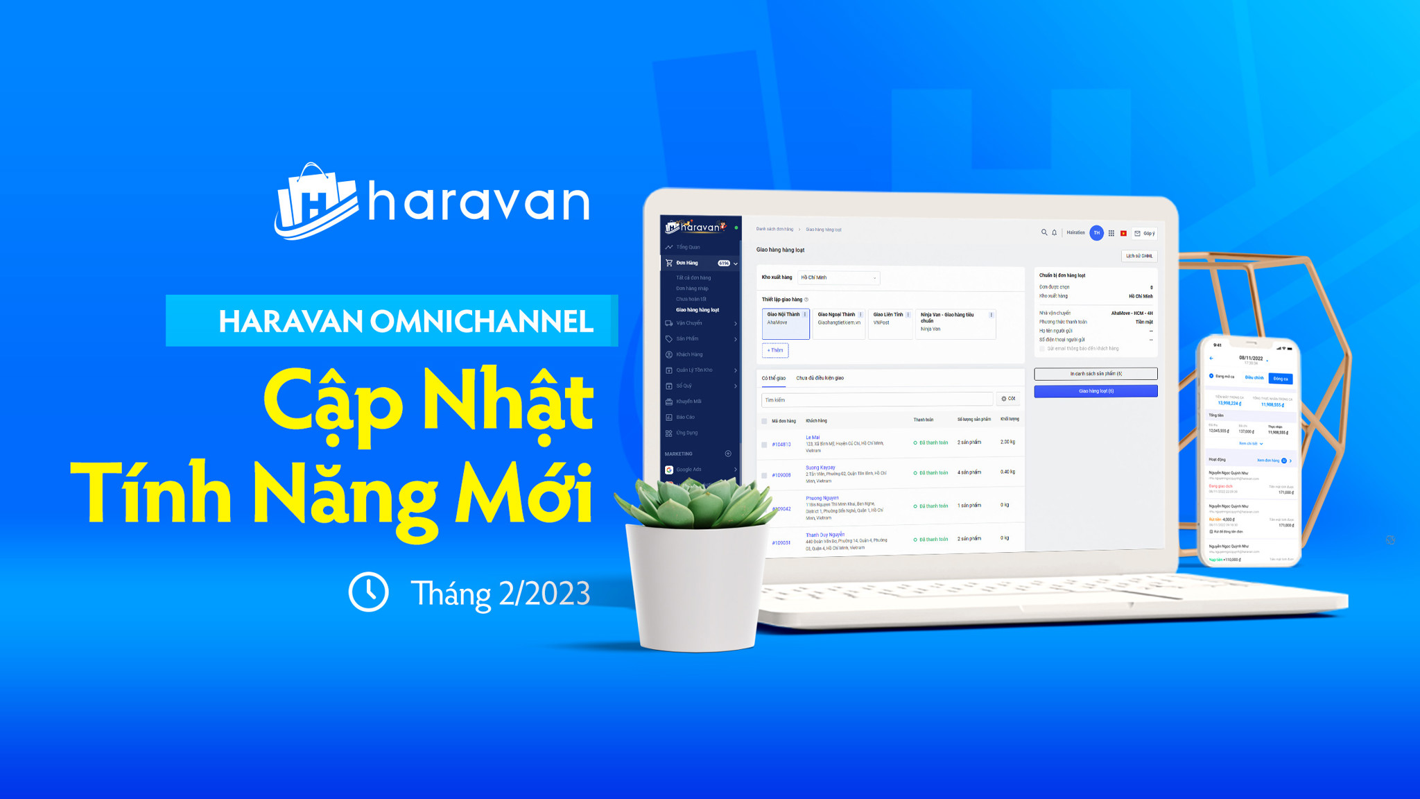 Haravan Omnichannel cập nhật tính năng tháng 2/2023