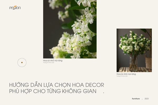 Hướng dẫn lựa chọn hoa decor phù hợp cho từng không gian nhà ở