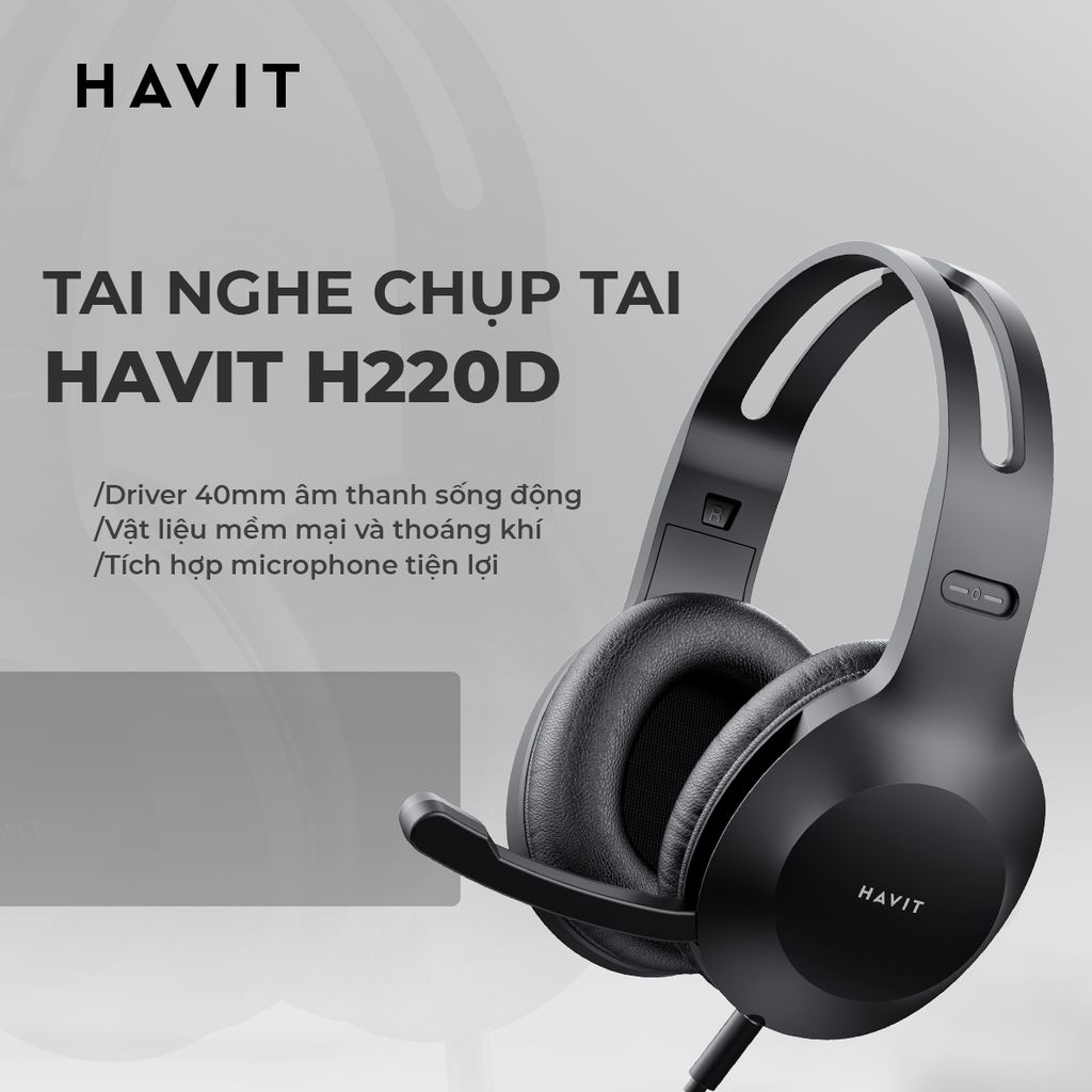 Tai nghe chụp tai Gaming có dây Havit H220d – Phương Linh