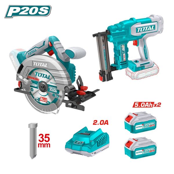 Combo Máy Cưa Đĩa Total TSLI1851 & Máy Bắn Đinh Total TCBNLI2005 ...