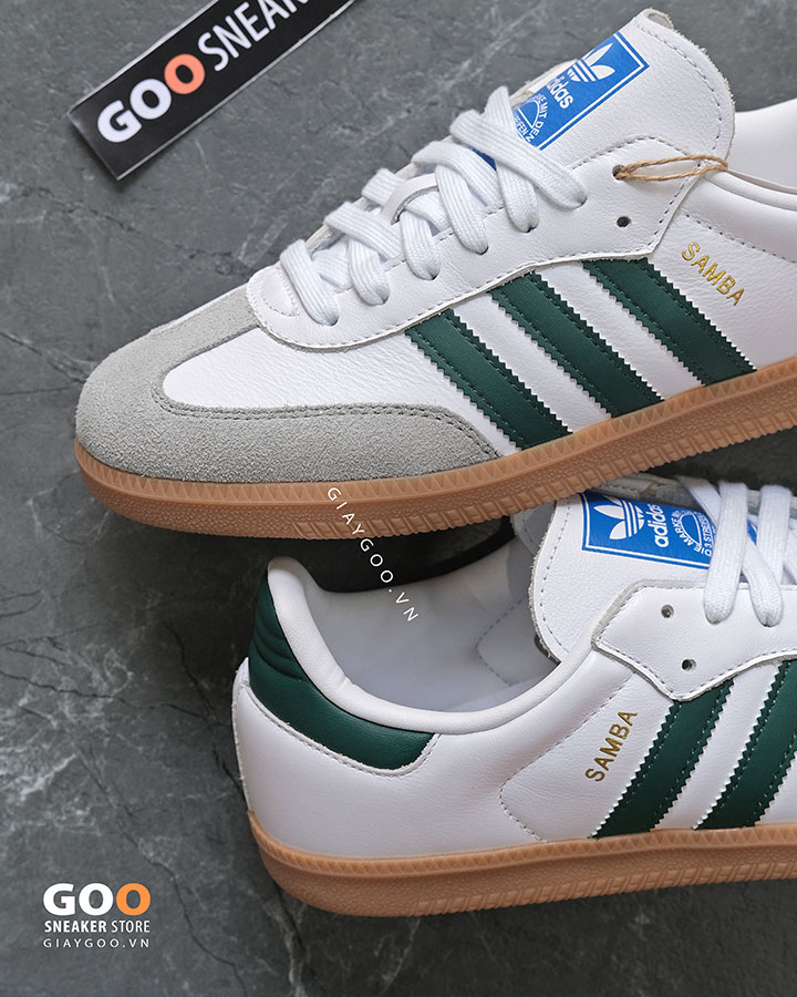 Giày Adidas Samba OG White Collegiate Green Gum best quality (da thật) – GOO STORE