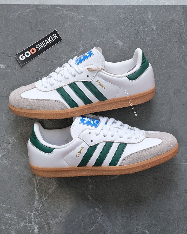 Giày Adidas Samba OG White Collegiate Green Gum best quality (da thật) – GOO STORE