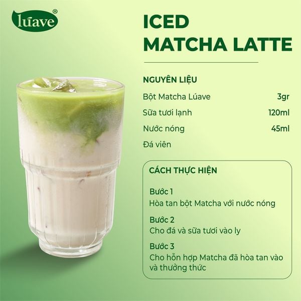 CÔNG THỨC PHA CHẾ ICED MATCHA LATTE – MATCHA LATTE ĐÁ – CHi Gourmet Store