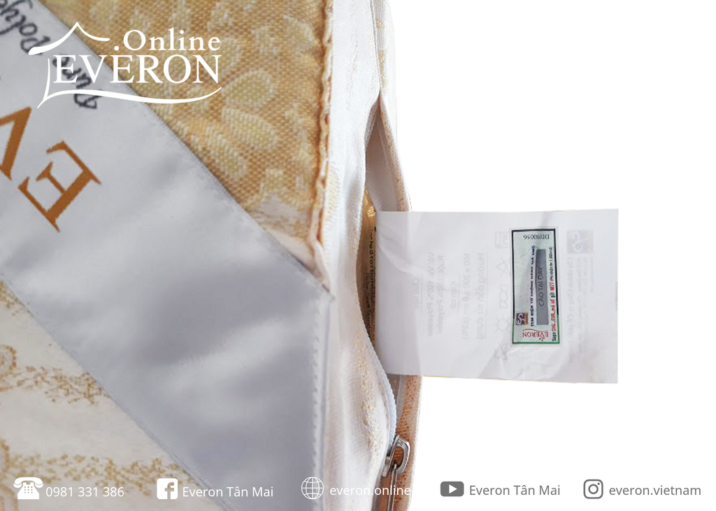 5 CÁCH PHÂN BIỆT ĐỆM BÔNG ÉP EVERON HÀNG CHÍNH HÃNG VỚI HÀNG GIẢ MỚI N ...