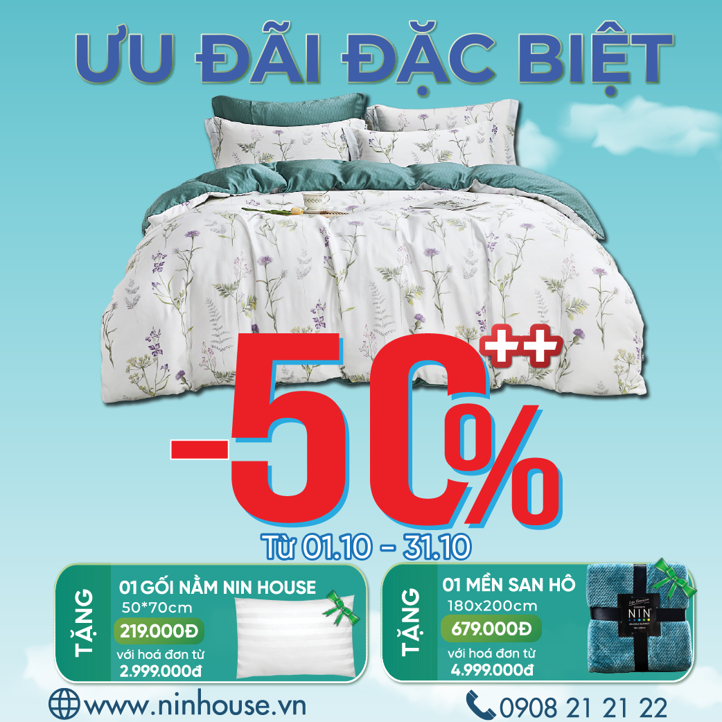 Khuyến mãi bộ chăn ga gối đệm giảm giá đến 50% 2023 + kèm quà tặng ...