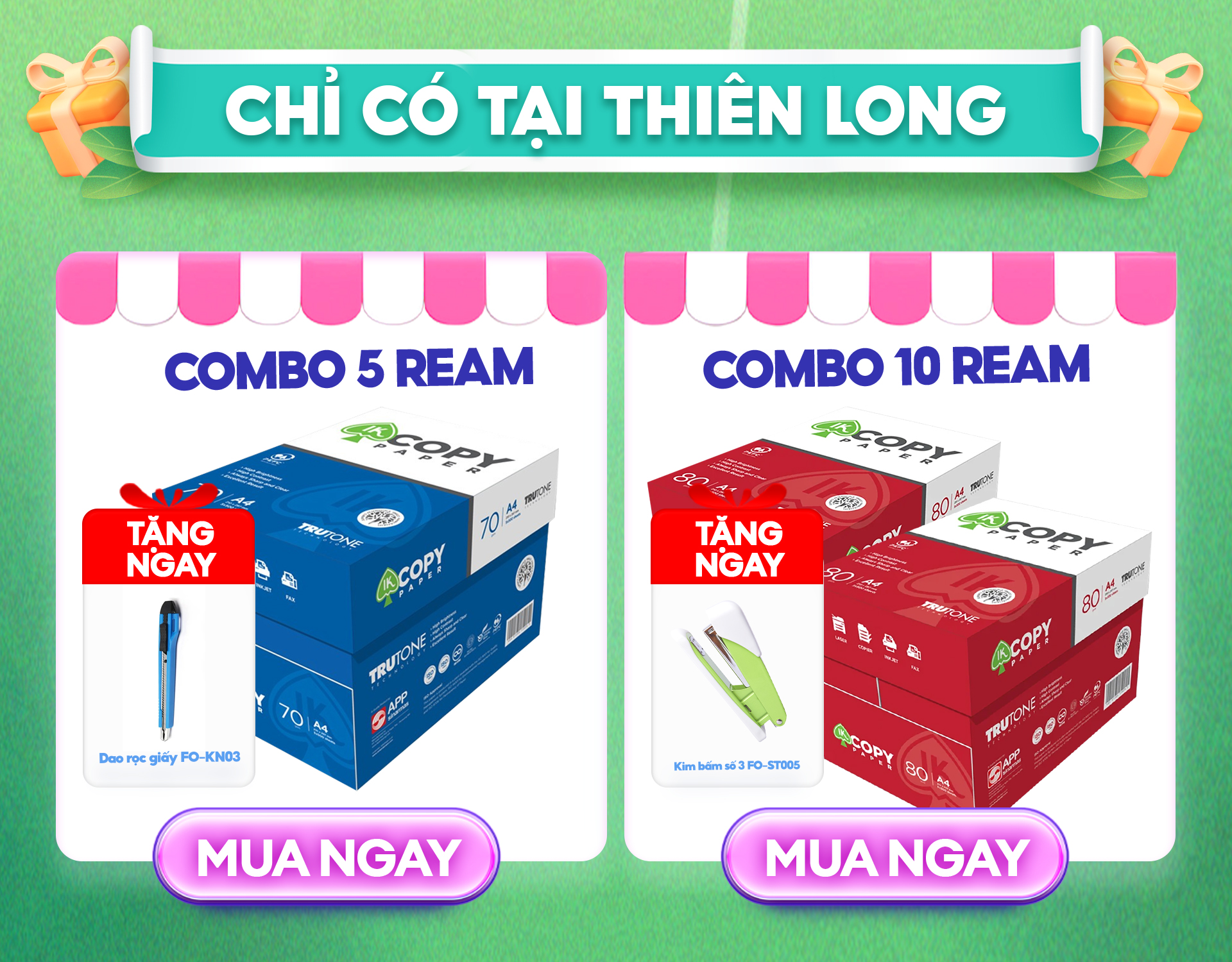 Combo 10 ream – Thiên Long Shop